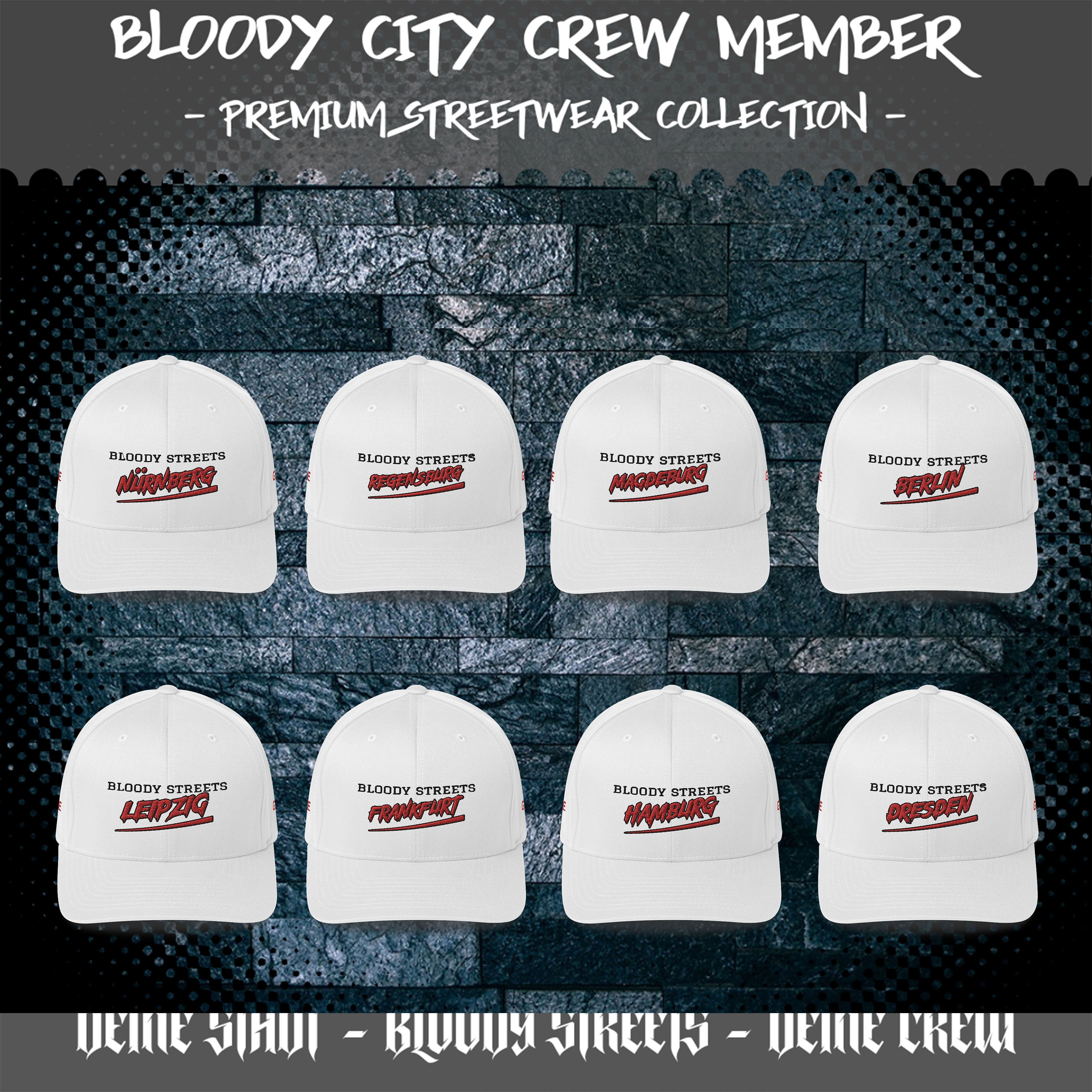 Streetwear Caps aus BLOODY CITY CREW MEMBER CAPS Kollektion – BLOODY ...